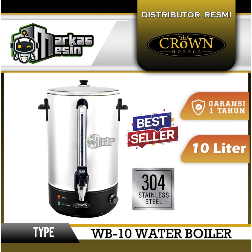 Jual Water Boiler 10 Liter Crown Horeca WB-10 Termos Pemanas Air | Shopee Indonesia