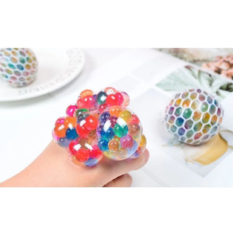Jual SQUISHY MESH BALL BIG/ MAINAN SQUISHY/ BOLA ANGGUR PENCET ANTI ...