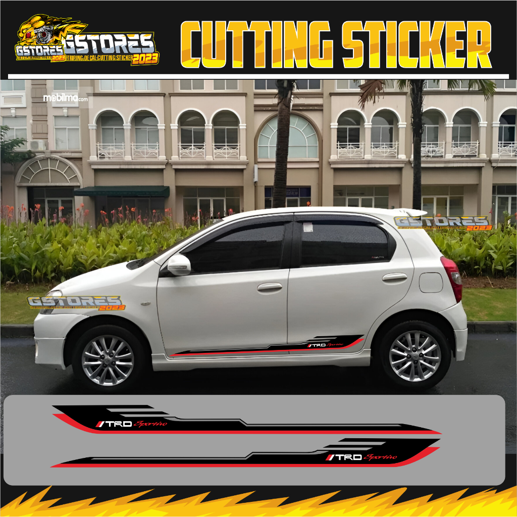 Jual Stiker sticker mobil trd sportivo body pintu samping agya ayla ...
