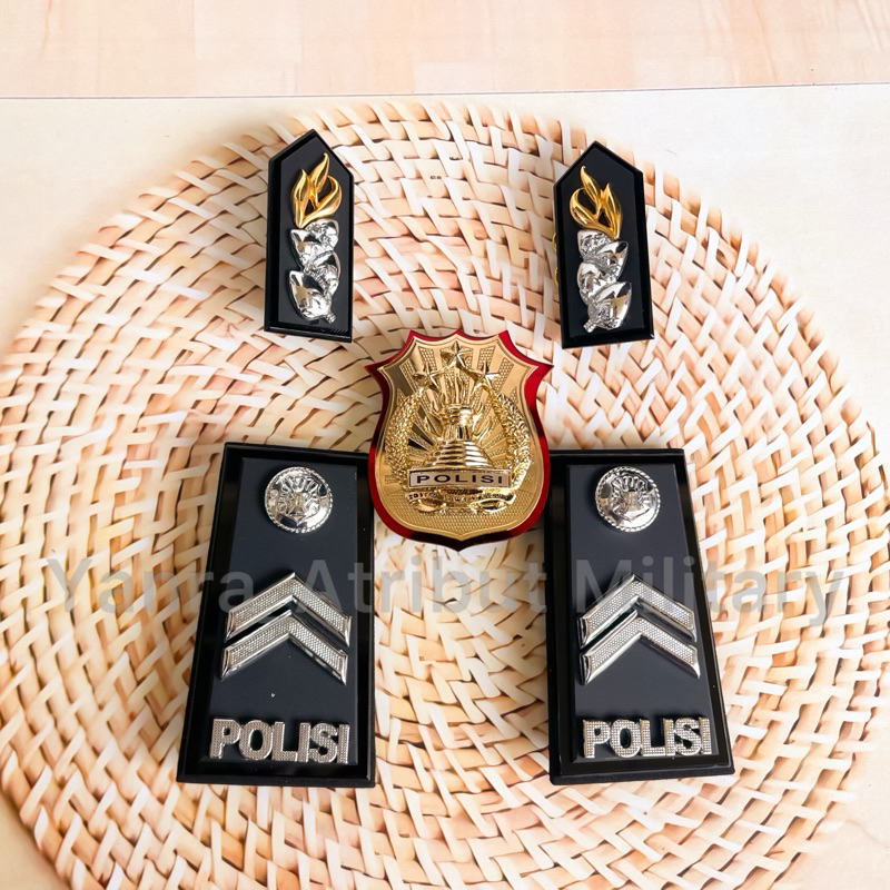 Jual Paket Pangkat pdh Polisi Briptu Full mika Monogram Kewenangan ...