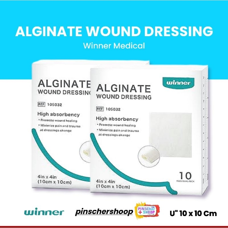 Jual Alginate Wound Dressing 10 x 10 Cm Winner Pembalut Luka Dengan ...