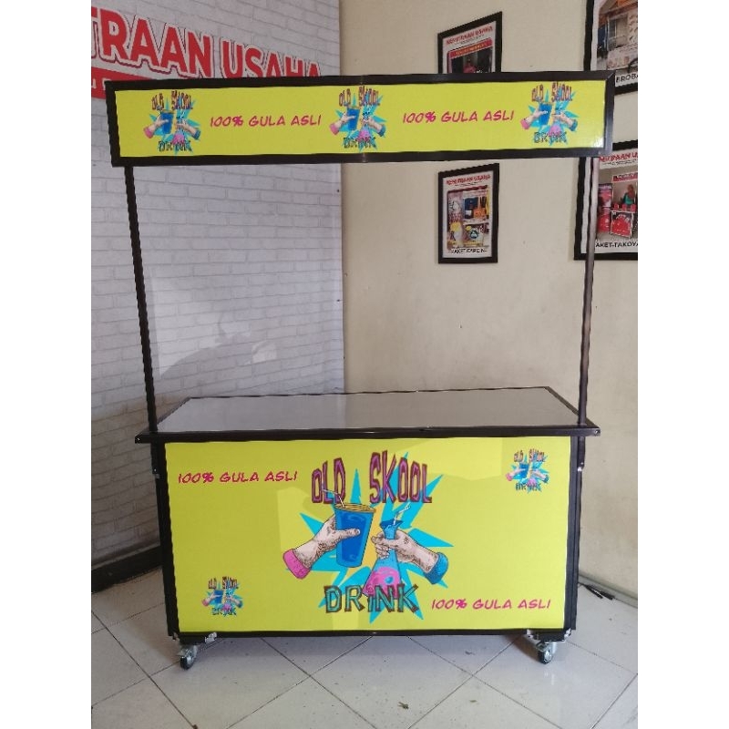 Jual Booth Portable Meja Lipat Gerobak Lipat ukuran 1,5 meter bahan ...