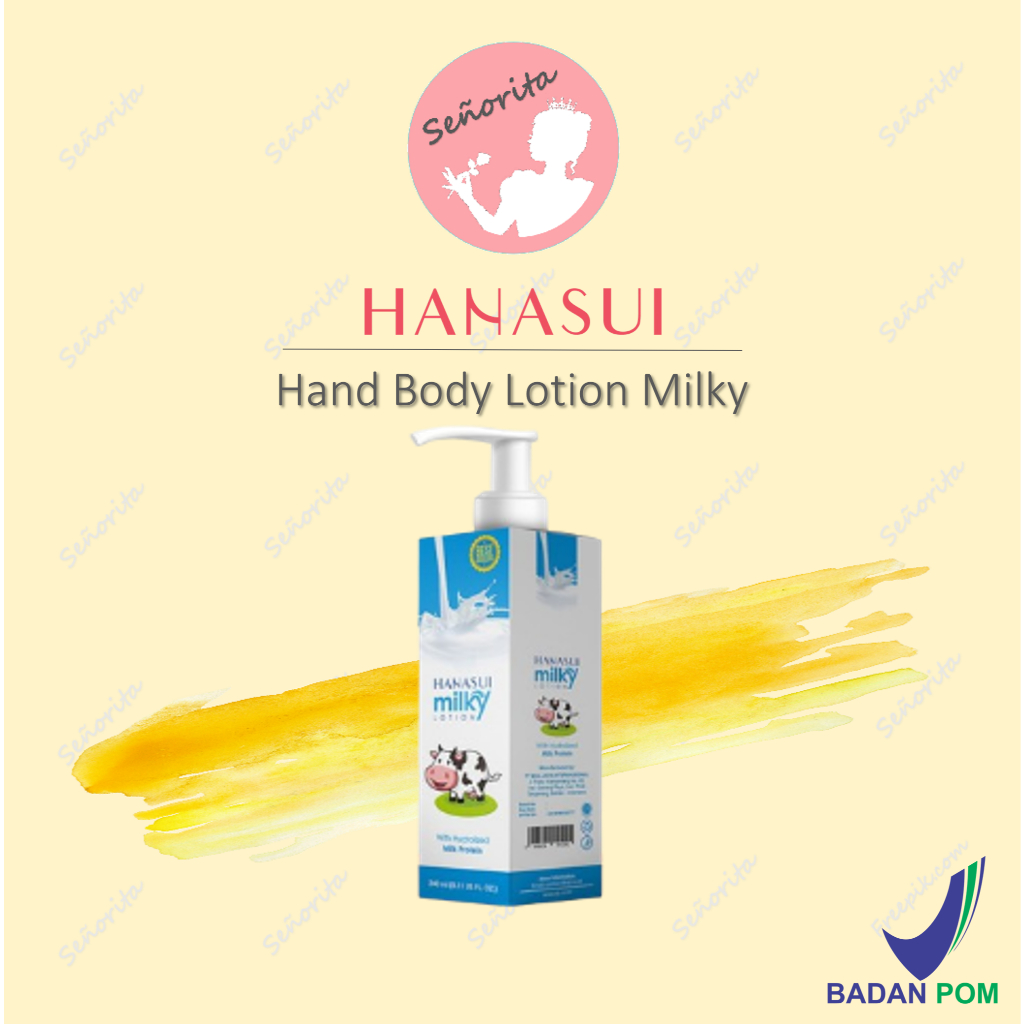 Jual HANASUI Hand Body Lotion Milky 240ml | Shopee Indonesia