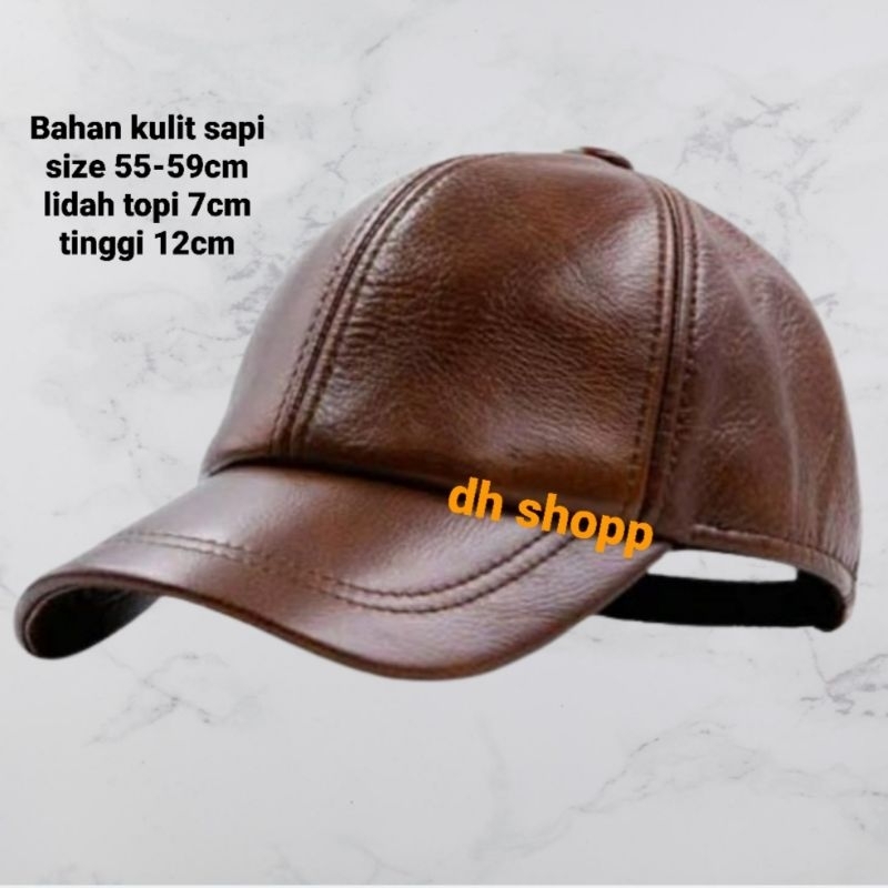 Jual Topi Pria Kulit Asli model Belimbing | Shopee Indonesia