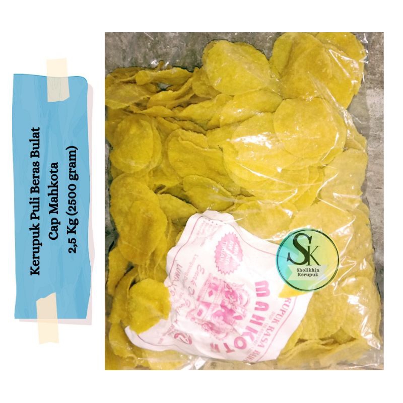Jual Kerupuk Puli Beras Bulat 2,5 Kg (1 ball) cap Mahkota / Kerupuk ...