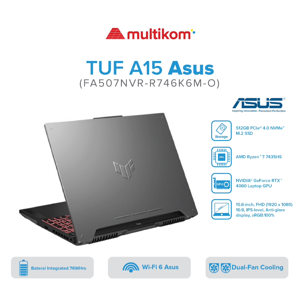 Jual Asus TUF A15 FA507NVR-R746K6M-O R7-7435HS 16GB 512GB SSD RTX4060 ...