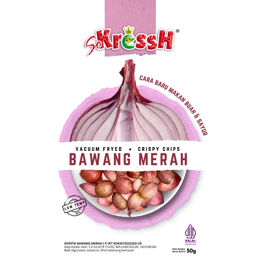 Jual Keripik Bawang Merah bulat utuh Sokressh 50gr | Shopee Indonesia