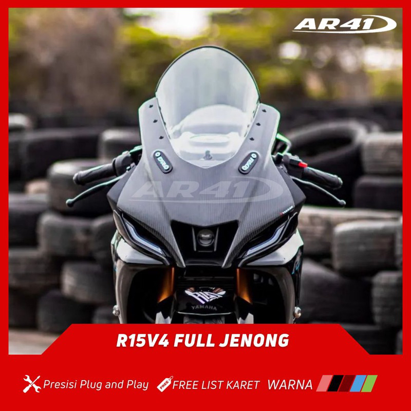 Jual Windshield R15 v4 / visor R15V4 full jenong Winshield R15V4 r15m ...