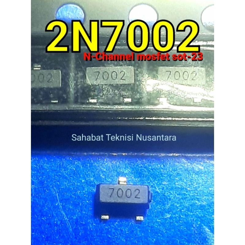 Jual @10pcs mosfet smd 2N7002 sot-23 | mosfet 7002 | mosfet 702 | Shopee Indonesia