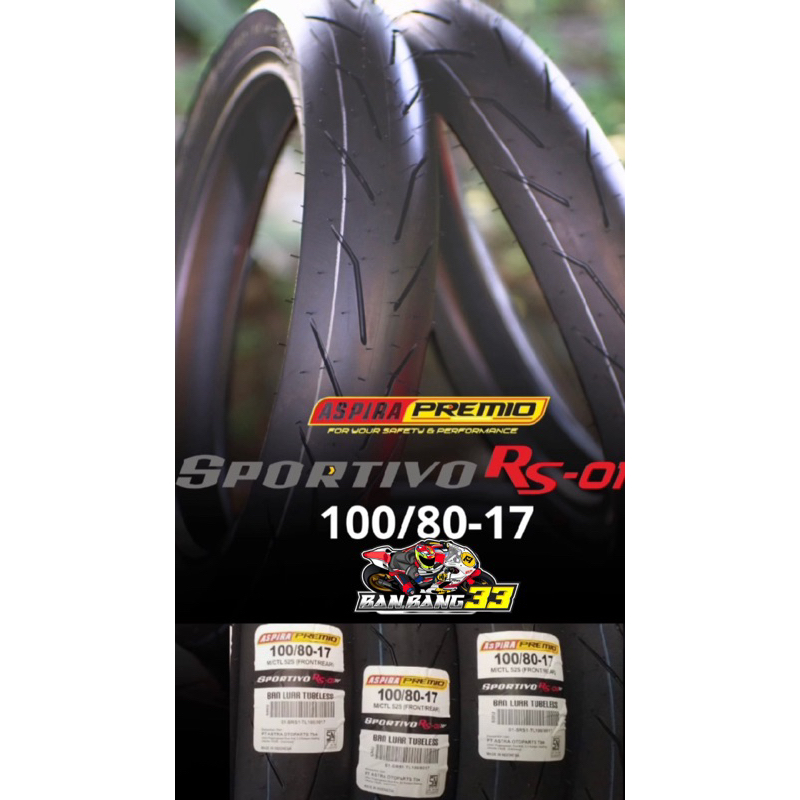 Jual Ban Motor MX, Fu, Sonic, Ninja ASPIRA PREMIO SPORTIVO RS-01 100/80-17 (ExRace/New) | Shopee ...