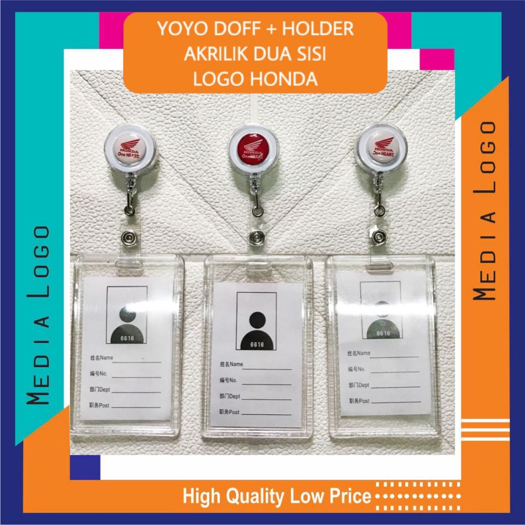 Jual Card holder bahan akrilik dan Yoyo doff logo honda one heart ...