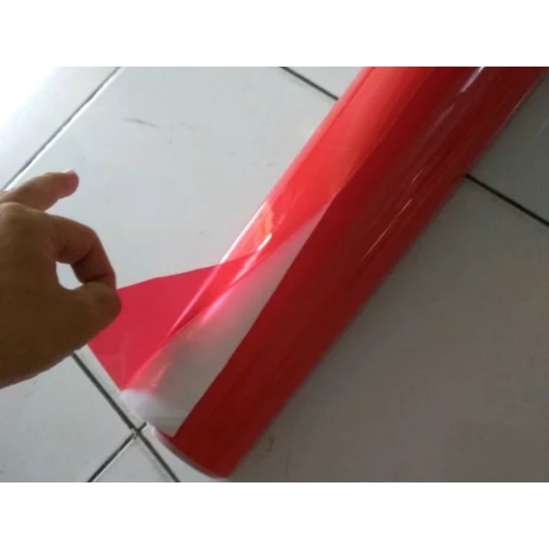 Jual STICKER SCOTLITE MERAH TRANSPARAN / TEMBUS (22CM) | Shopee Indonesia