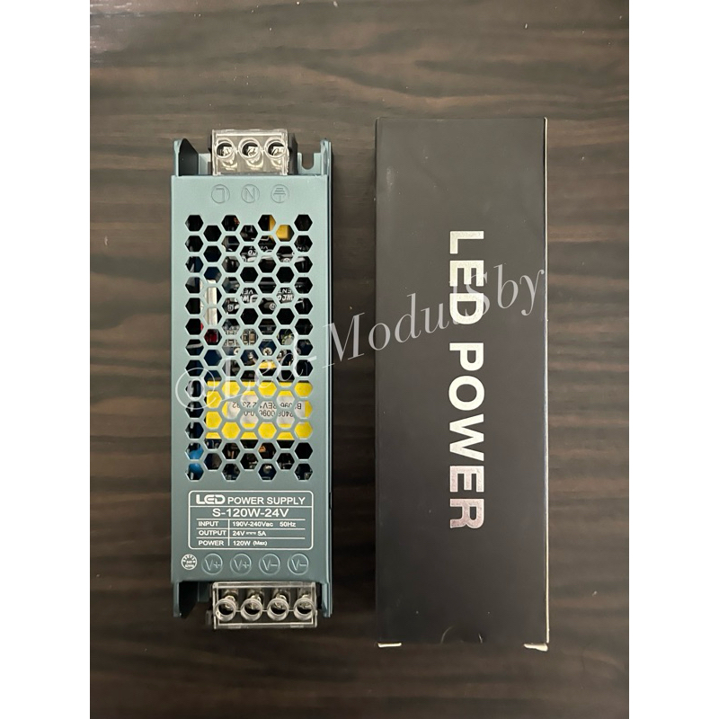 Jual Power Supply Slim switching 5A 24Volt DC 120W Slim body hitam ...