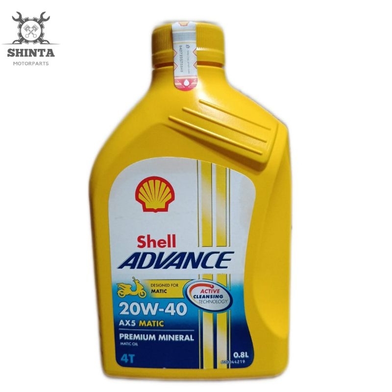 Jual OLI MESIN SHELL ADVANCE AX5 MATIC SAE 20W-40 0.8L SHELL | Shopee ...