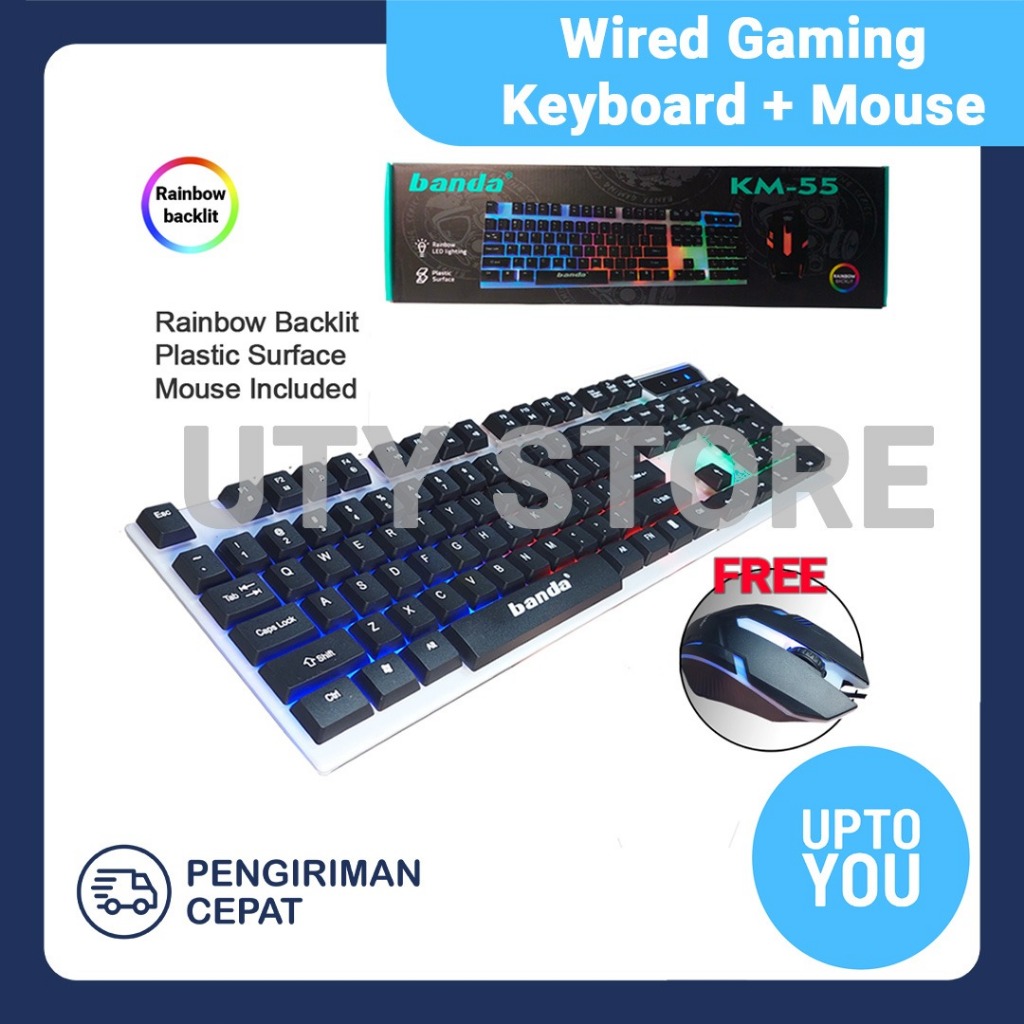 Jual Keyboard Gaming Laptop Desktop Murah KM 55 - Keyboard Gaming ...