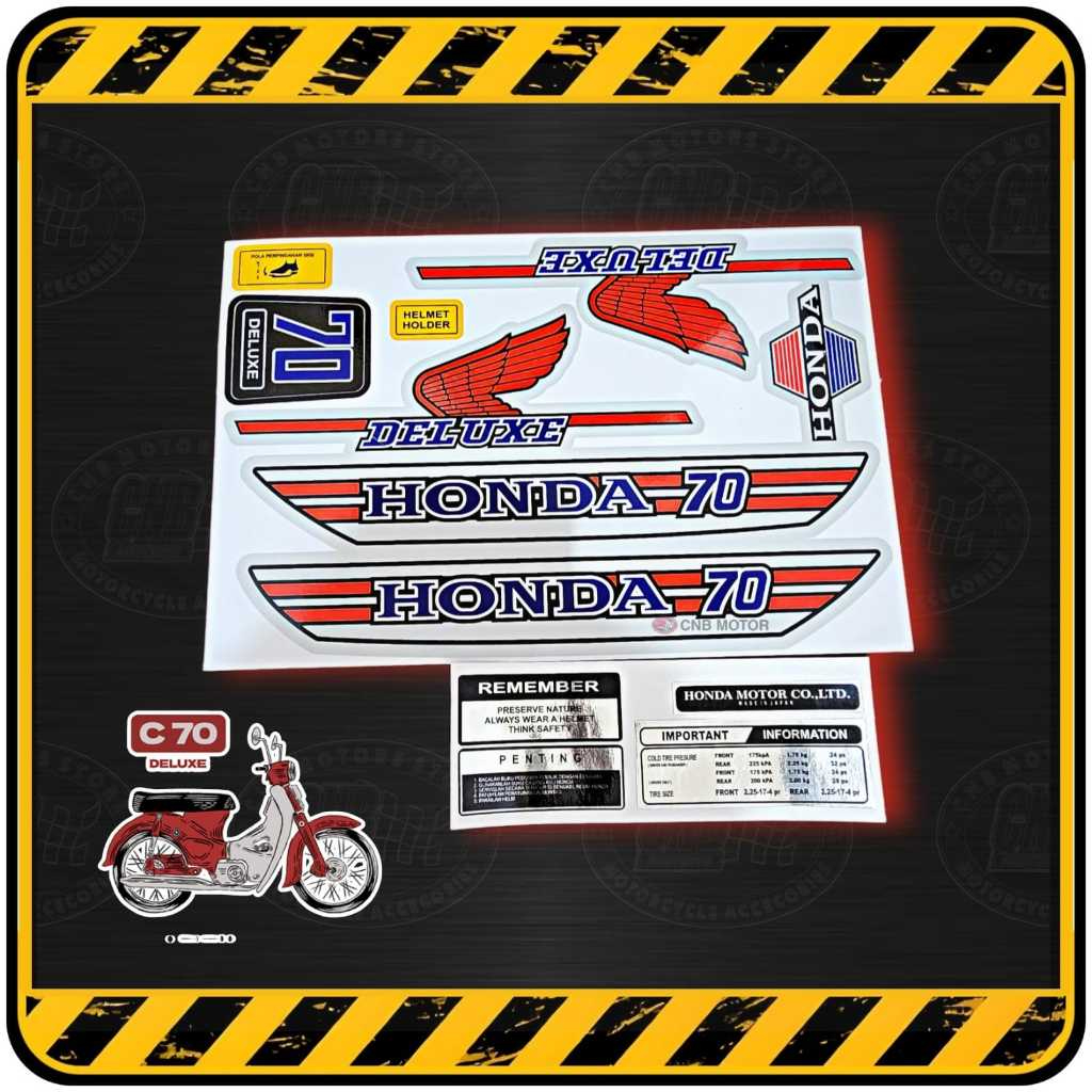 Jual Stiker Body / Strip / Striping Honda C70 ( Versi 1978-1980 / 2 ...