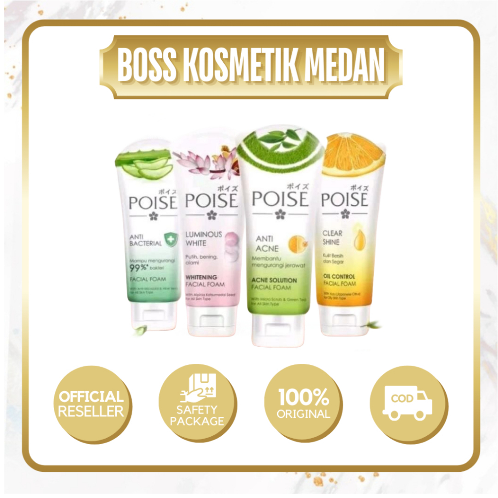 Jual POISE Facial Foam Tube 50 gr Sabun Cuci Muka | Shopee Indonesia