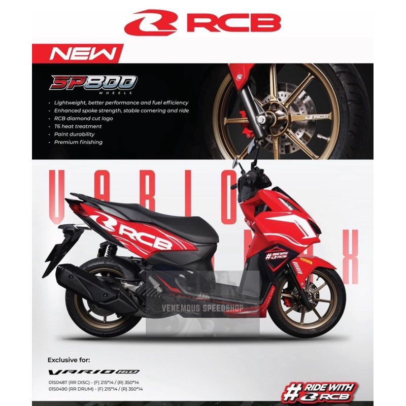 Jual Velg Racing RCB SP800 Vario 160 ABS / Pcx160 / ADV160 | Shopee ...