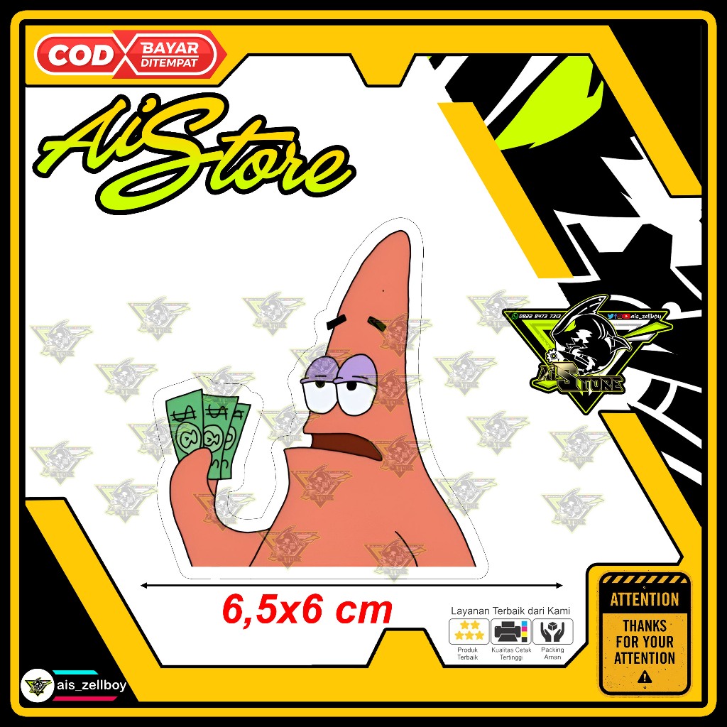 Jual Stiker Patrick Money | Shopee Indonesia
