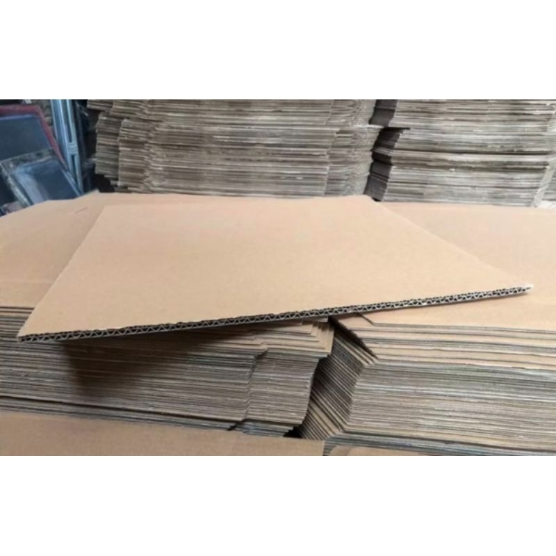 Jual 100x100 cm kardus lembaran polos double wall corrugated kraft ...