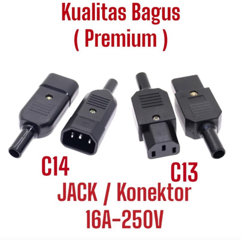 Jual Jek / Konektor Output Input Ups ica apc prolink Jack C13 C14 16A ...