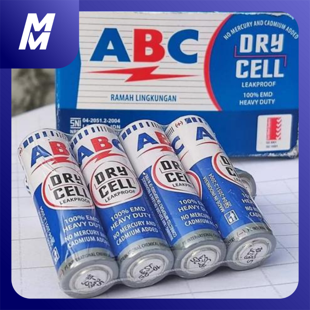 Jual Batu Battery Biru ABC AA A2 Dry Cell Batre Baterai 4 PCS | Shopee ...