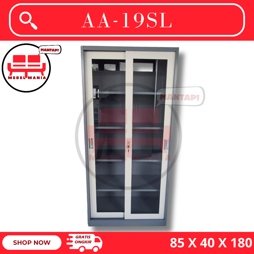 Jual Lemari Arsip Besi Sliding AA-19SL - Lemari Arsip Besi - Lemari ...
