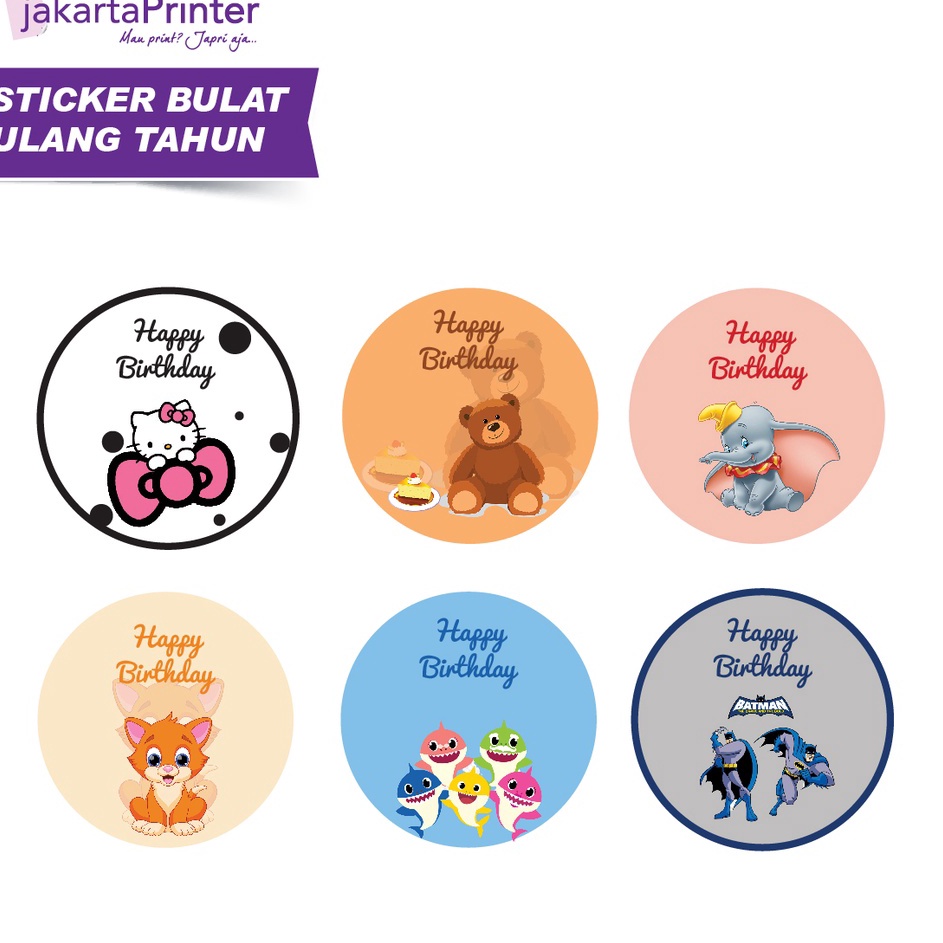 Jual SPESIAL BULAN INI STICKER BULAT ULANG TAHUN ANAKSTICKER ULTAH ...