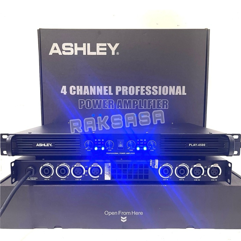 Jual POWER AMPLIFIER ASHLEY PLAY4500/PLAY 4500 4CH CLASS D ORIGINAL | Shopee Indonesia