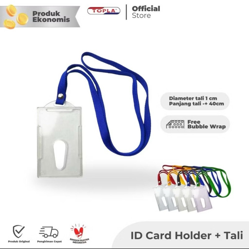 Jual TOPLA ID Card dan Tali Webbing 1 cm Name Tag: Kombinasi Praktis ...
