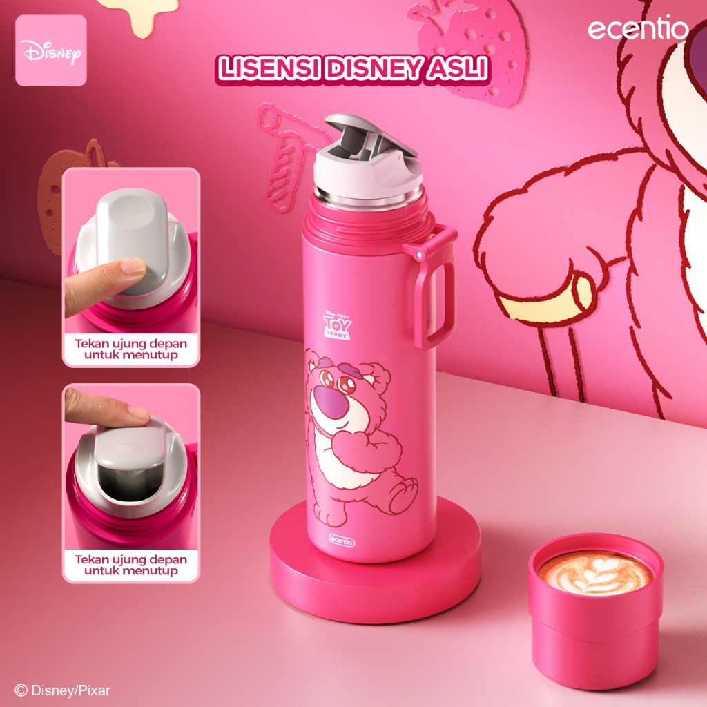 Jual ecentio botol minum tumbler stainless 500ml tahan Disney Lotso ...