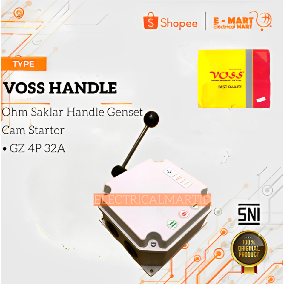Jual VOSS Ohm Saklar Handle Genset Cam Starter COS GZ 4P 32A Model ...