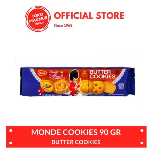 Jual MONDE BLUE PACK BUTTER COOKIES 90 GR | Shopee Indonesia