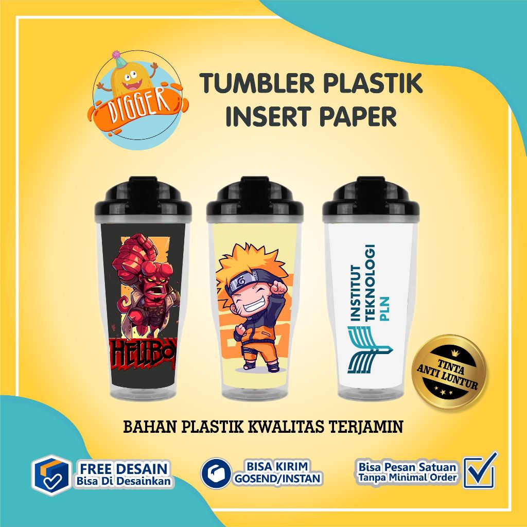 Jual TUMBLER CUSTOM / TUMBLER INSERT PAPER / TUMBLER MURAH / BOTOL ...