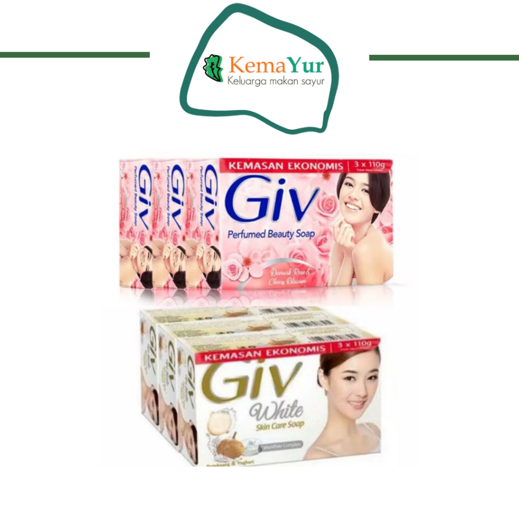Jual GIV Bengkoang Sabun Mandi batang kemasan ekonomis isi 3 x 110g ...
