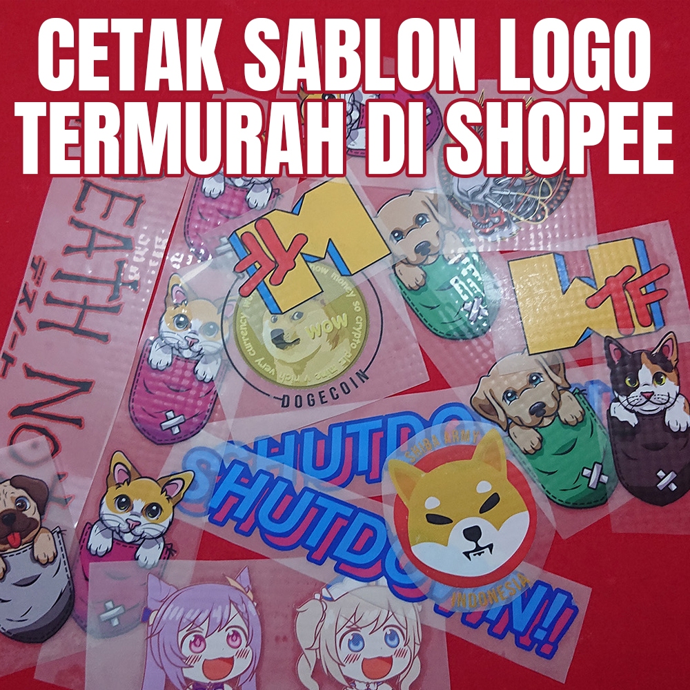 Jual Sablon Logo Satuan / Sablon Gambar Custom Satuan / Sablon DTF ...