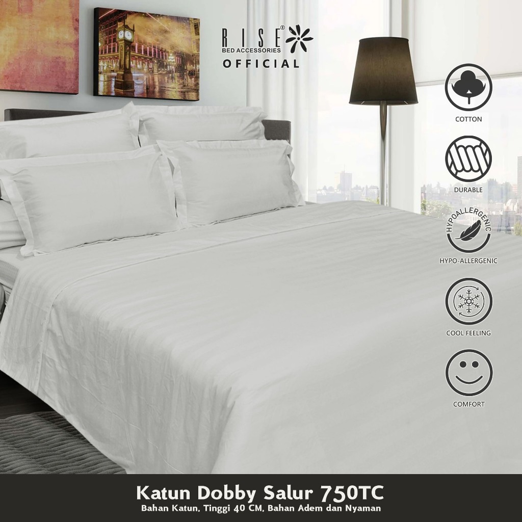 Jual Sprei Katun Satin Dobby Jacquard Salur Hotel Collection | Shopee ...