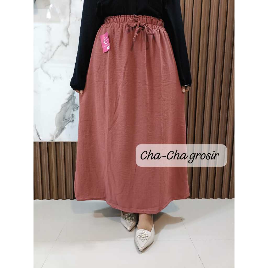 Jual Rok Crinkle Airflow Import Premium Pinggang Karet Dan Tali Ada ...
