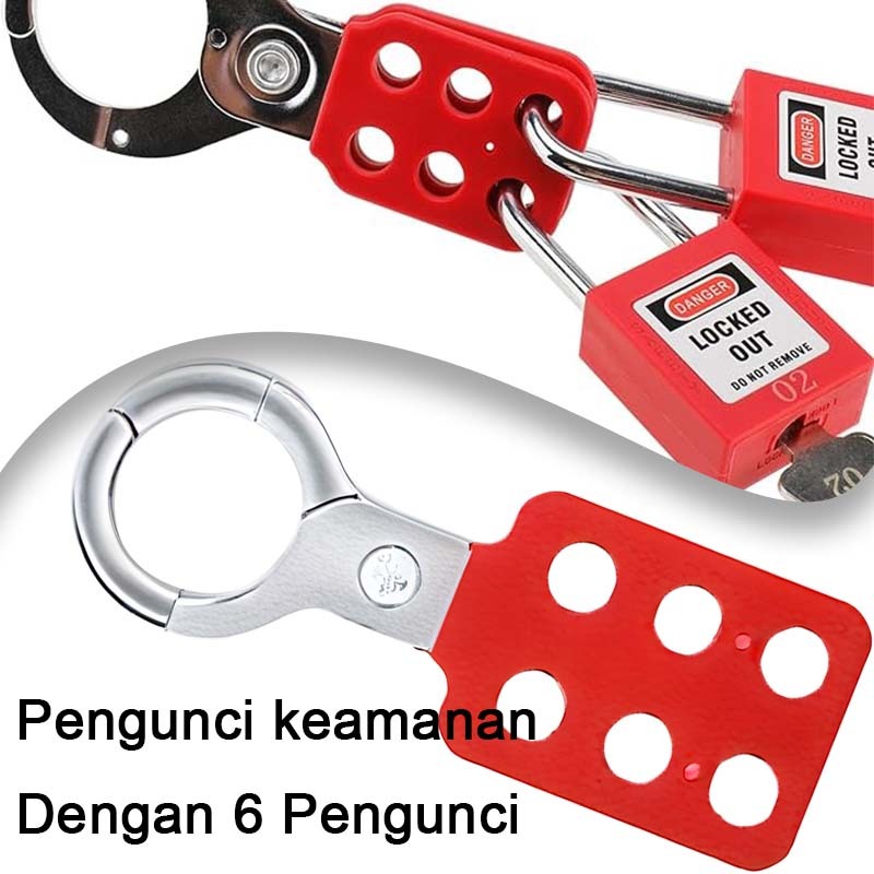 Jual Hasp Lock Hasp Red Aluminum Heavy Duty Lockout Kit Lockout Hasp ...