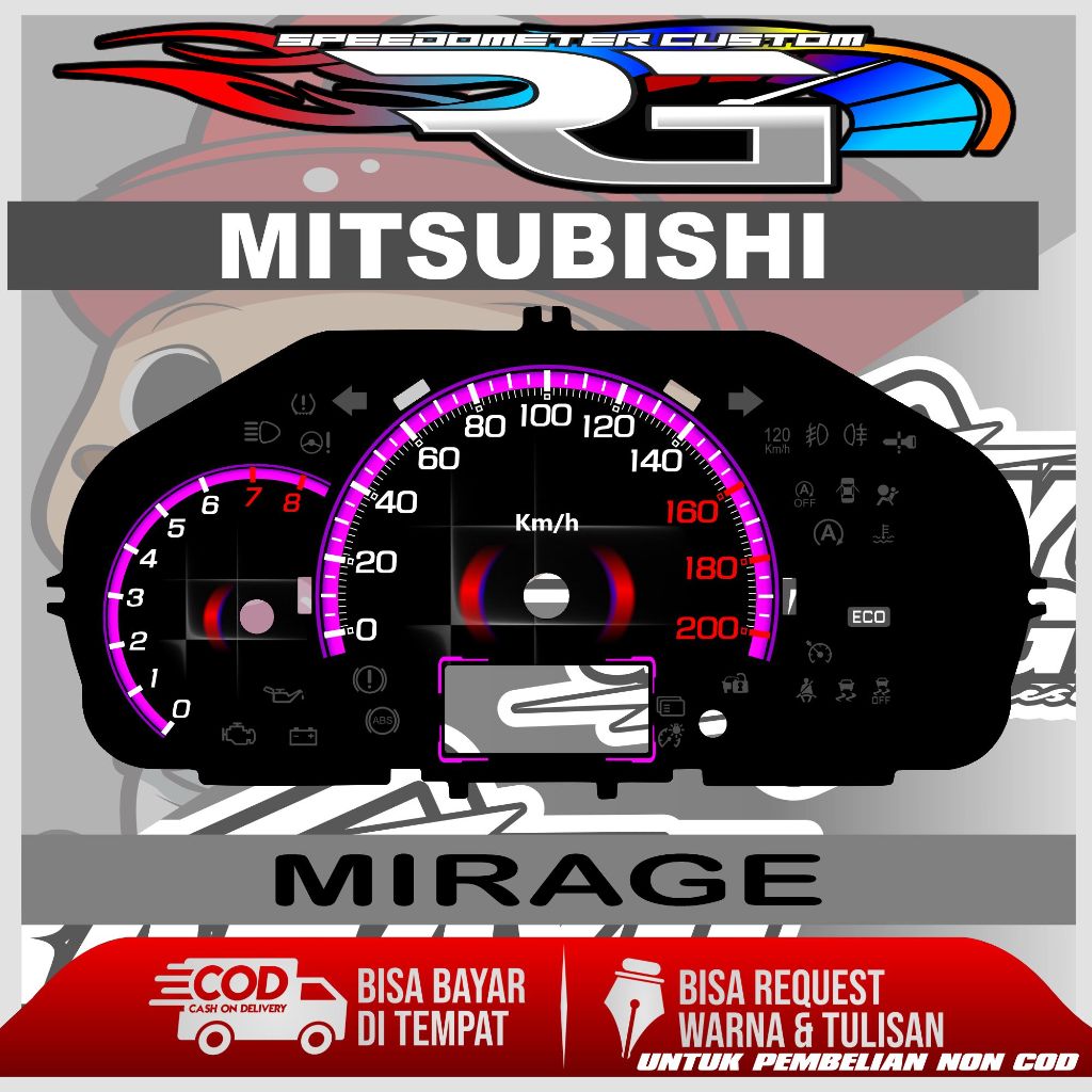 Jual PAPAN SPEEDOMETER CUSTOM MITSUBISHI MIRAGE | Shopee Indonesia