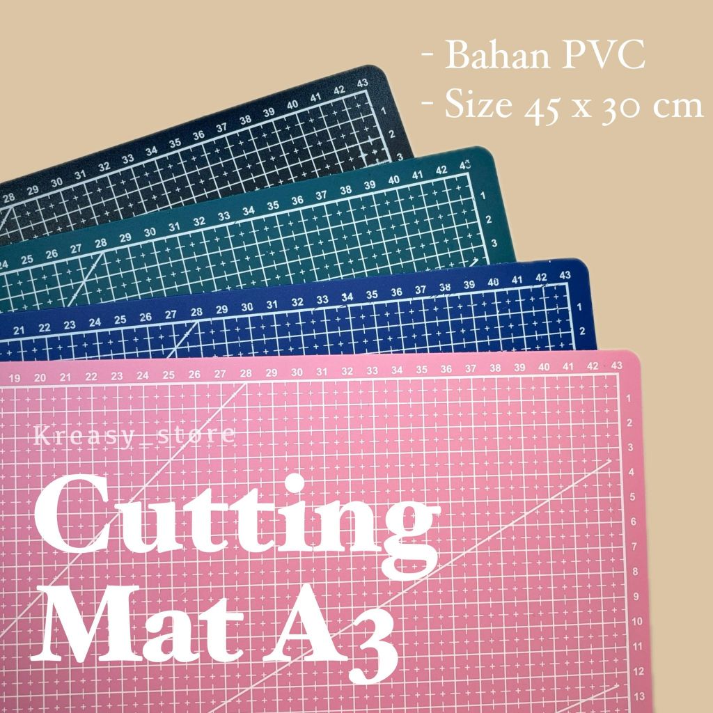Jual Cutting Mat A3 PVC 45x30cm - Alas Potong Kerajinan Tangan Tipis - Crafting Mat Pad - Work ...