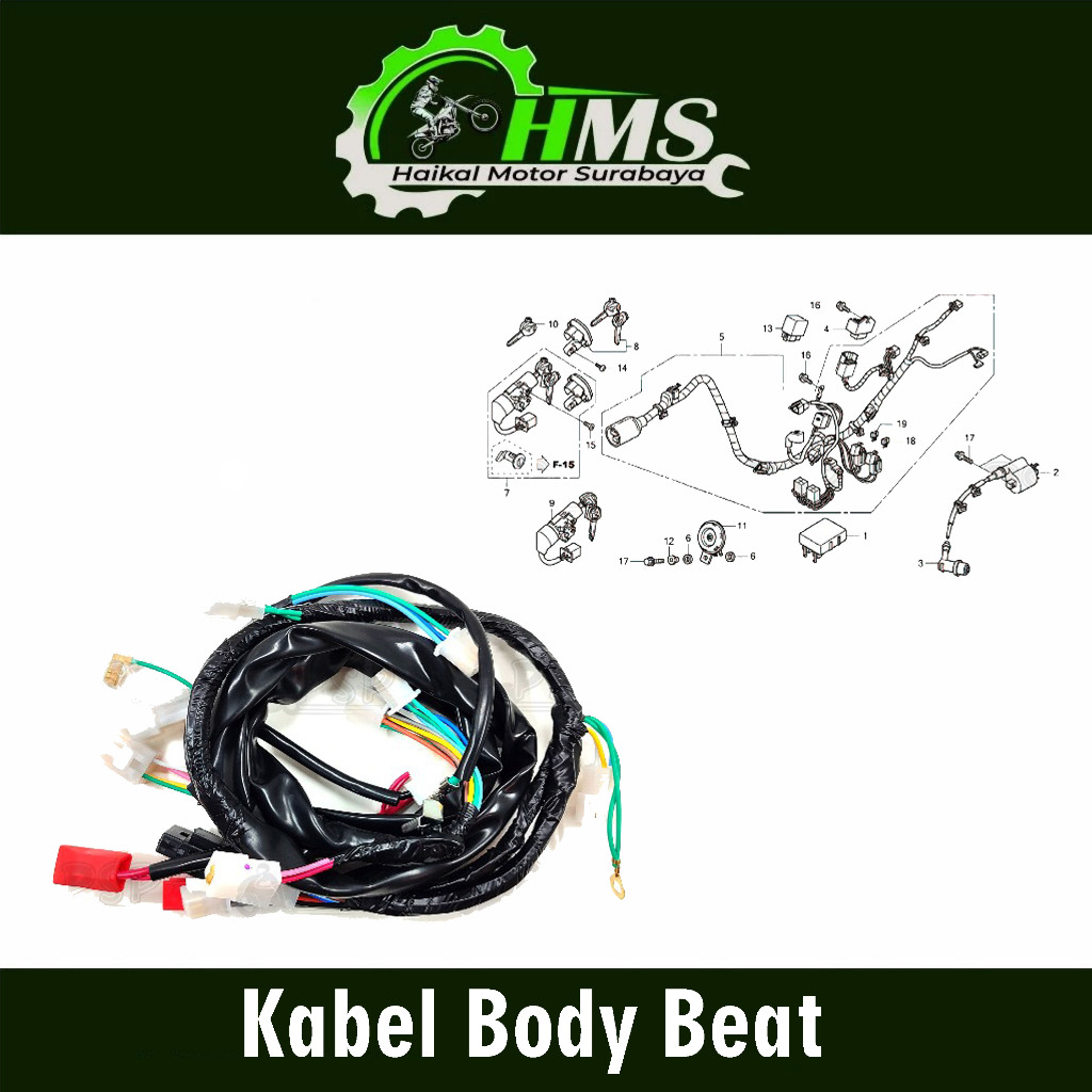 Jual Kabel Body Beat - Cable Cabel Tali Seling Harness Wire Body Bodi ...