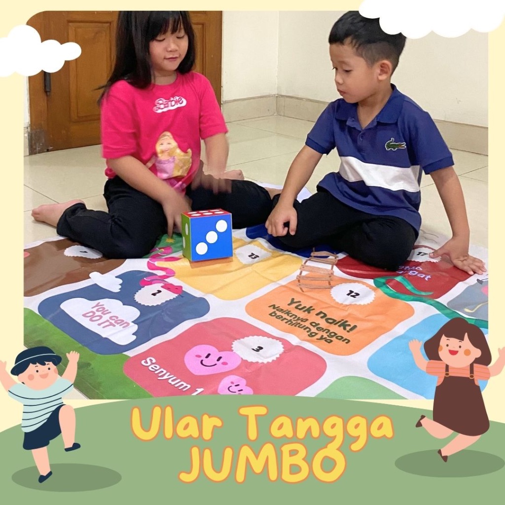 Jual Permainan Ular Tangga Jumbo 2x1 Meter Mainan Anak Edukasi Edukatif ...