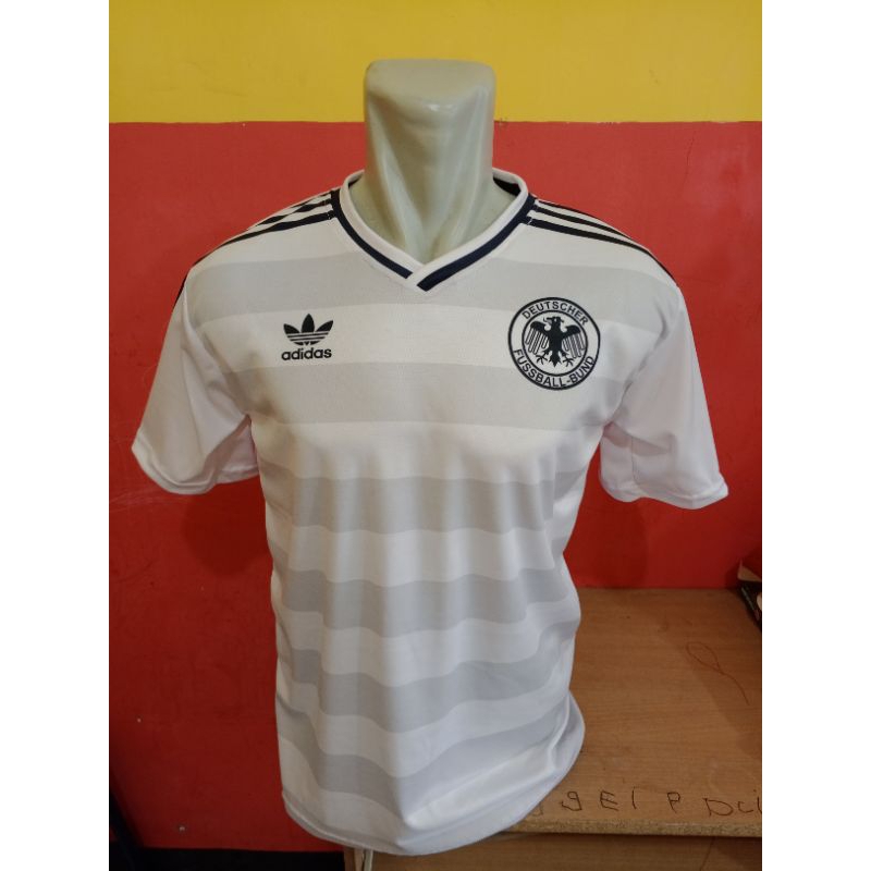 Jual Jersey Timnas Jerman Kandang RETRO 1984 Full printing | Shopee ...