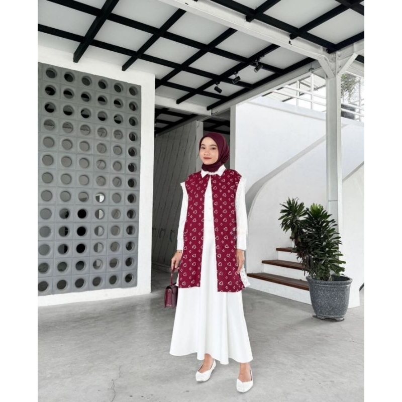 Jual Vest outer rompi panjang batik modern | Shopee Indonesia