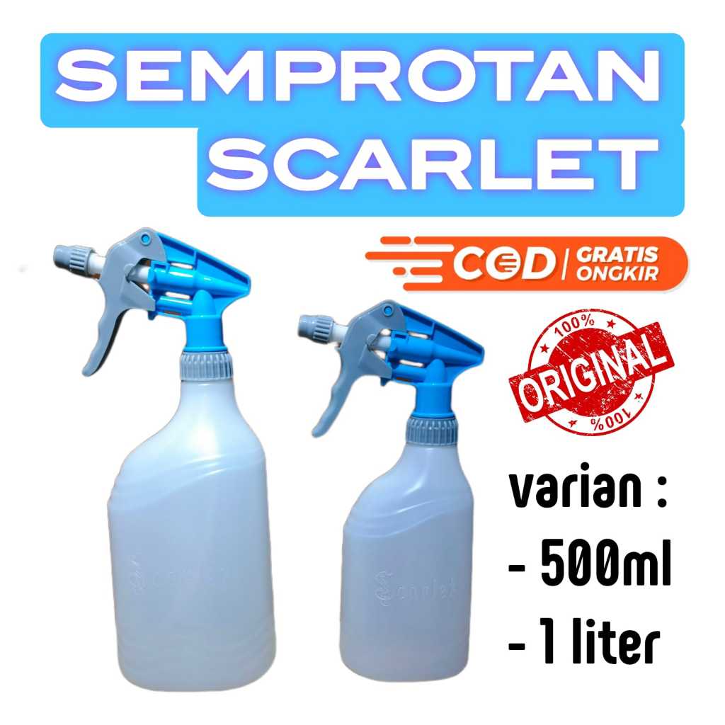 Jual SPRAYER BOTOL SEMPROTAN SCARLET 500 ML DAN 1 LITER DOUBLE PISTON ...
