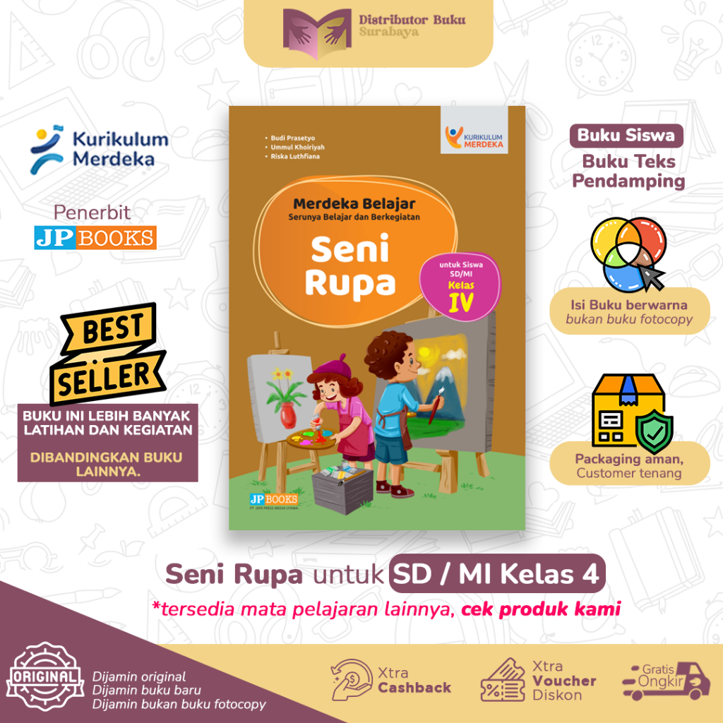 Jual Buku Teks Pendamping Siswa Pengayaan Seni Rupa Sd Kelas 4 - Kurikulum Merdeka - Penerbit JP ...