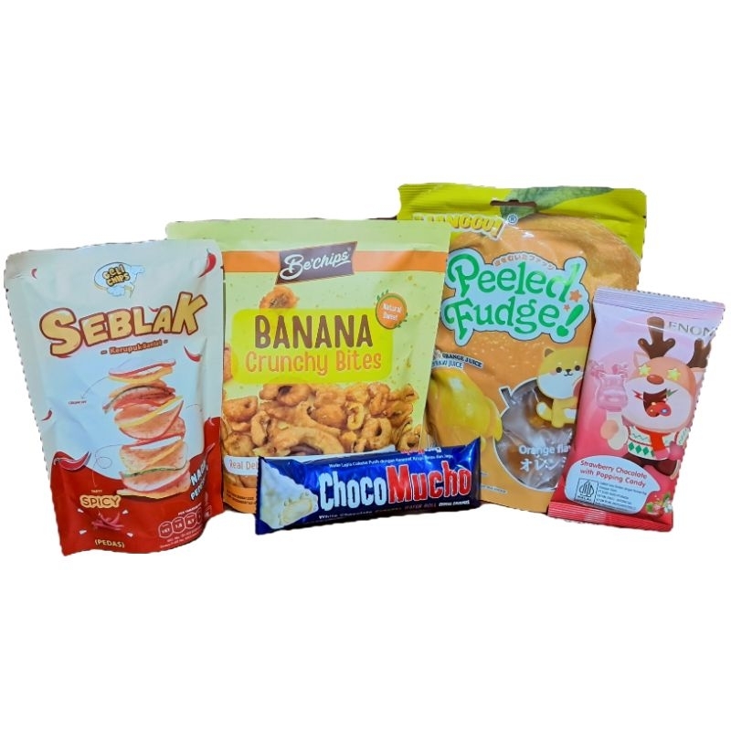 Jual Cemilan Paket Regular isi 5pcs Jajanan murah best seller | Shopee ...