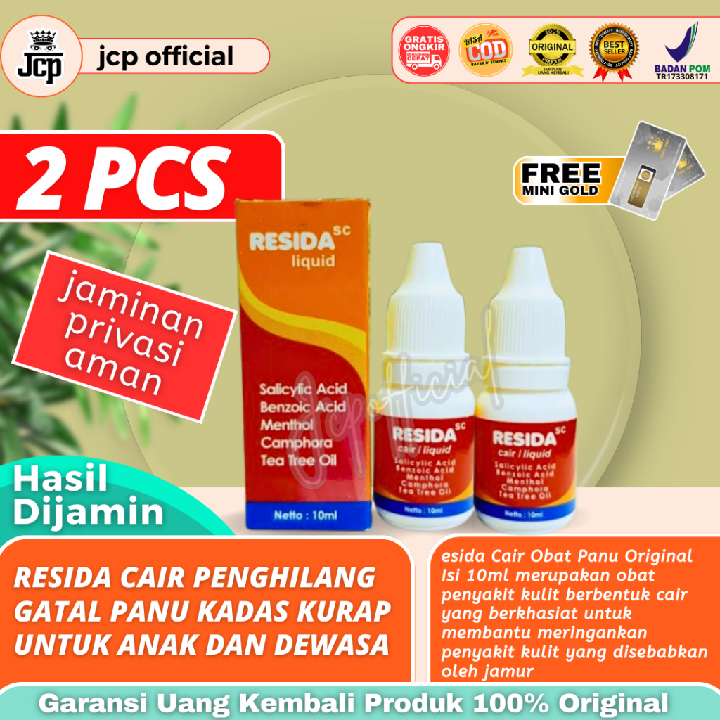 Jual 2 Pcs Resida Cair Obat Panu Paling Ampuh 100% / Salep Cream Obat ...