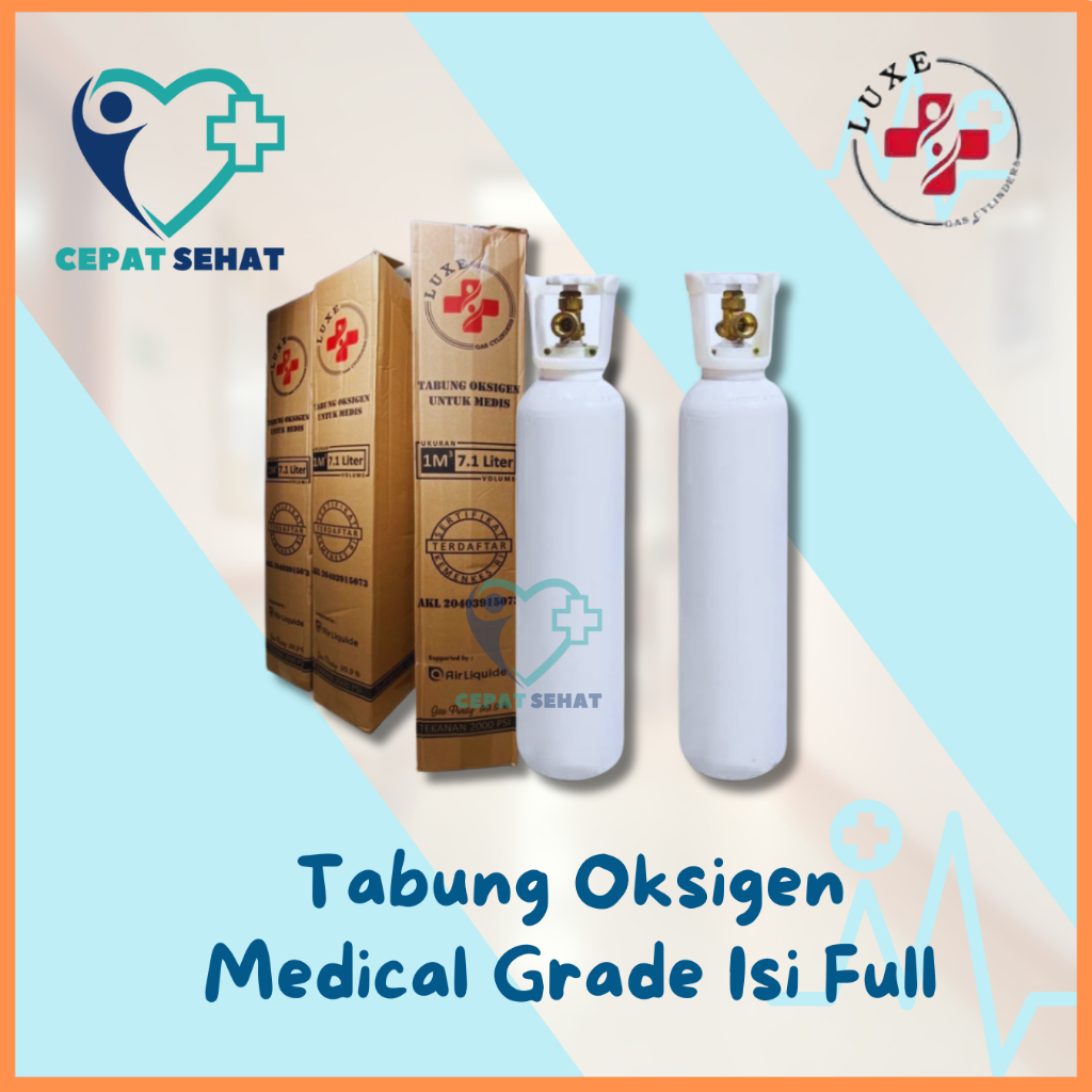 Jual Tabung Oksigen MEDIS 1m3 OKSIGEN Medical Grade Isi Full | Shopee ...